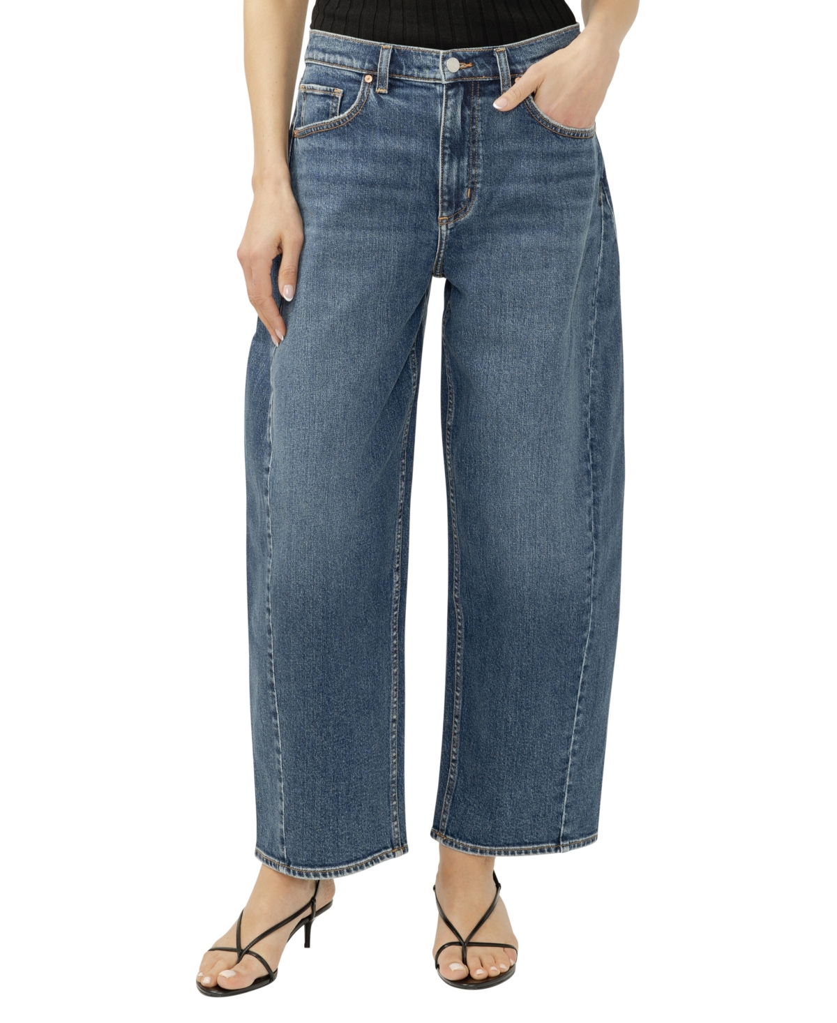 Click here for Silver Jeans Co. Womens Horseshoe Leg Jeans - Spar... prices
