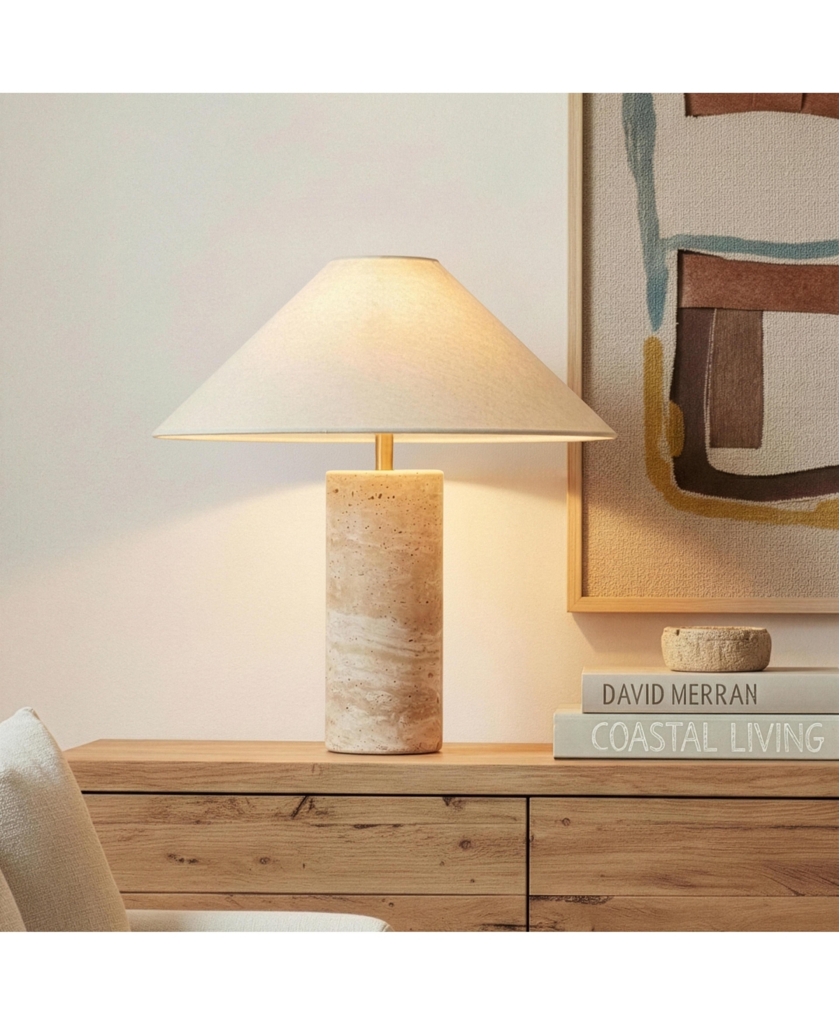 Click here for Brightech Runo Stone Led Table Lamp with Dimmer (1... prices