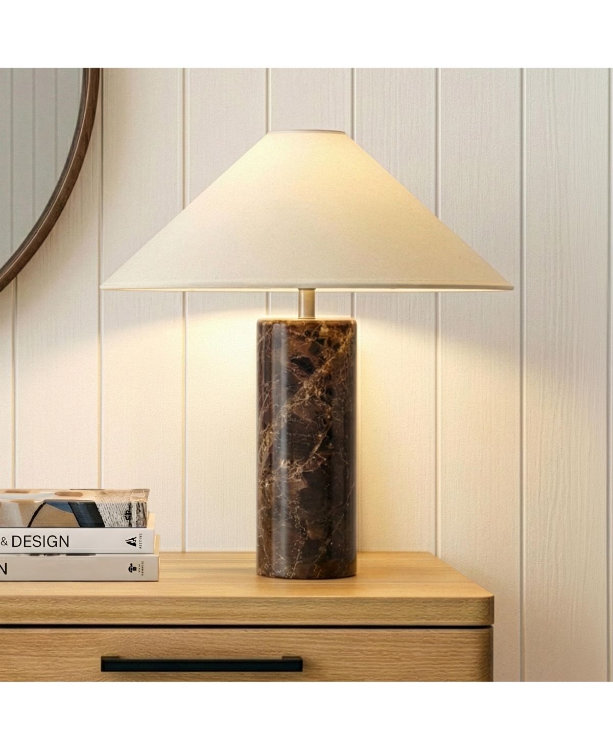 Click here for Brightech Runo Stone Led Table Lamp with Dimmer (1... prices