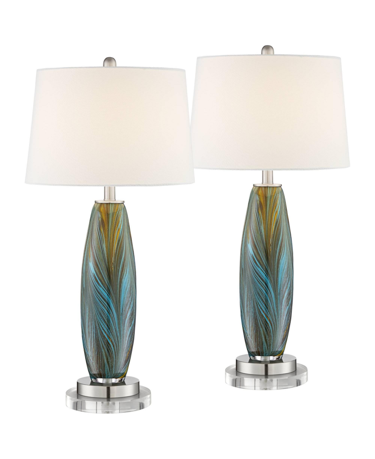 Click here for 360 Lighting Modern Table Lamps Set of 2 with Roun... prices