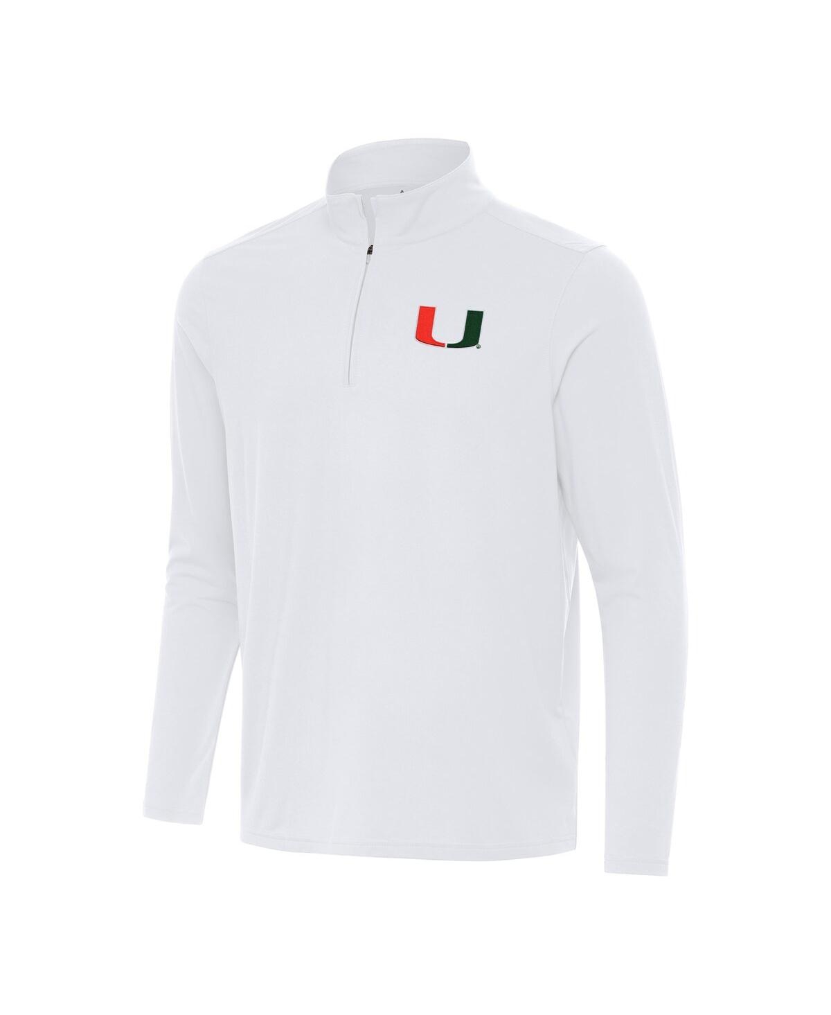 Click here for Antigua Mens White Miami Hurricanes Intent Quarter... prices