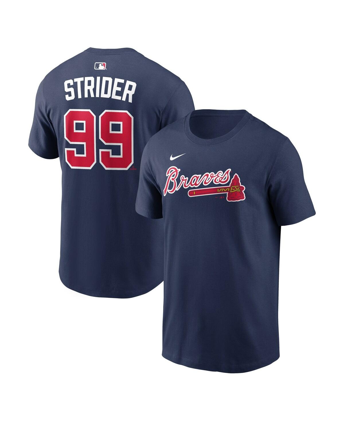 Click here for Nike Mens Spencer Strider Navy Atlanta Braves Name... prices