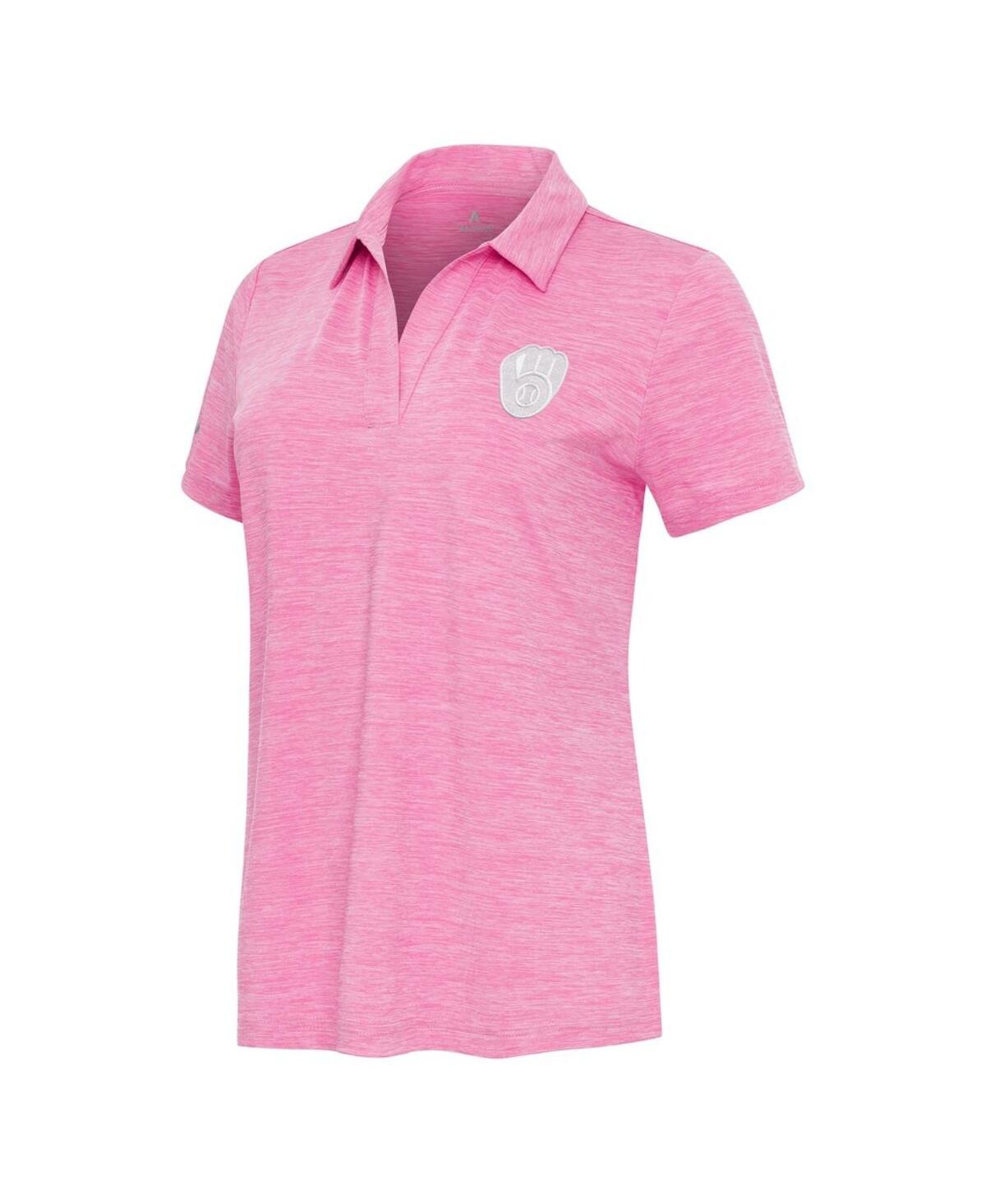 Click here for Antigua Womens Heather Pink Milwaukee Brewers Layo... prices