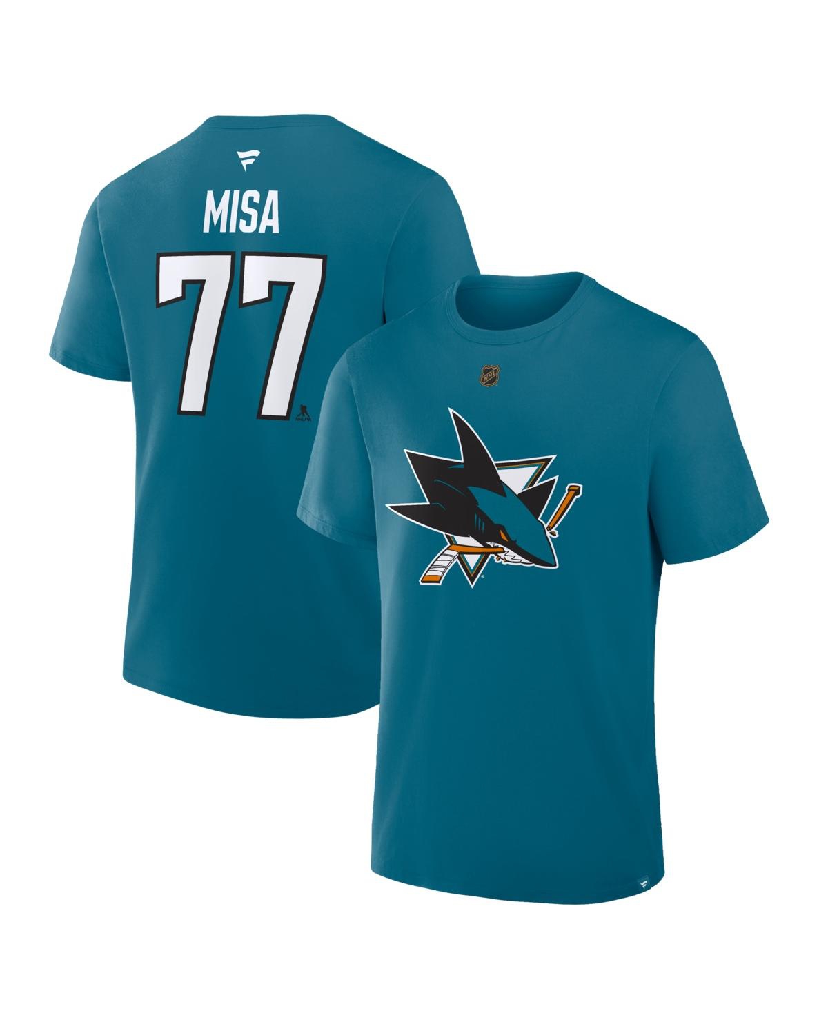 Click here for Fanatics Mens Michael Misa Teal San Jose Sharks Au... prices