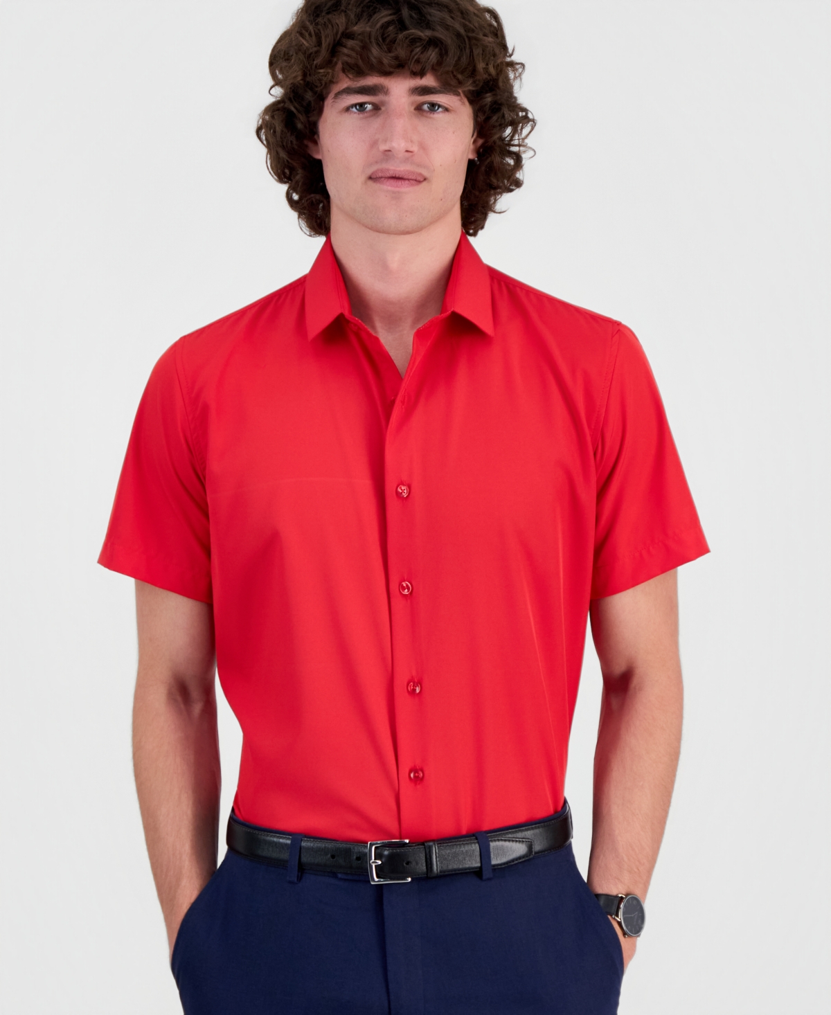 Click here for Suslo Couture Mens Slim-Fit Four-Way Stretch Solid... prices