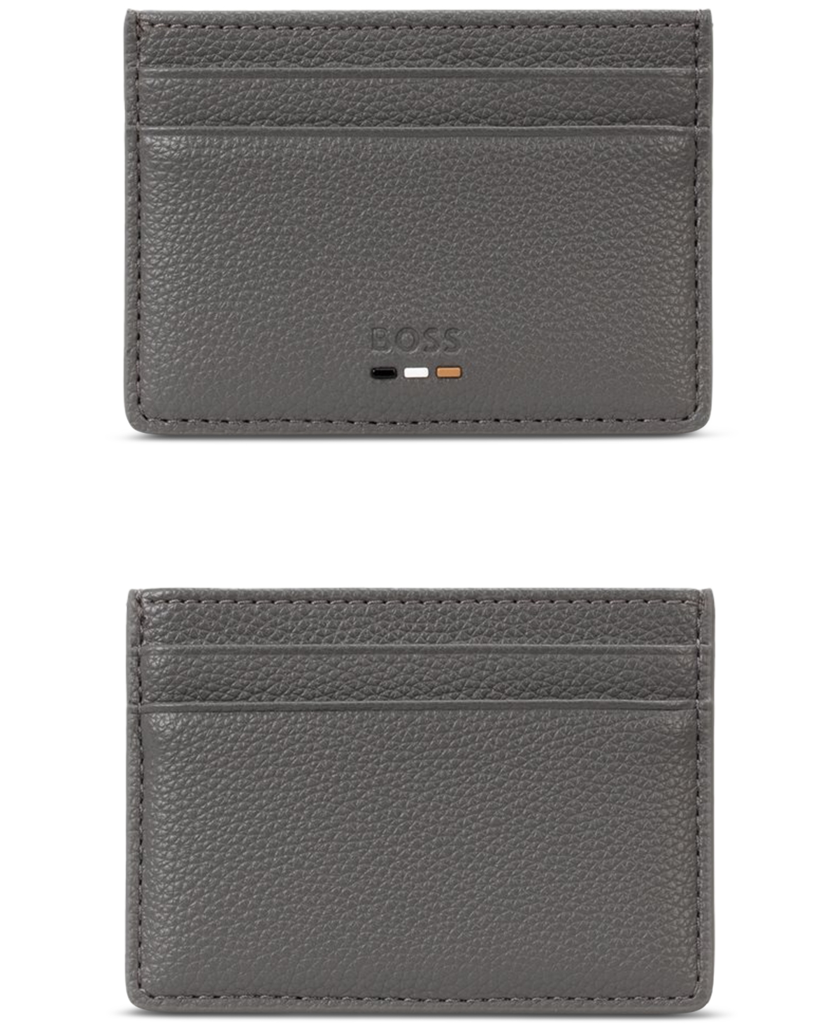 Click here for Hugo Boss Mens Textured Card Holder - Grey prices