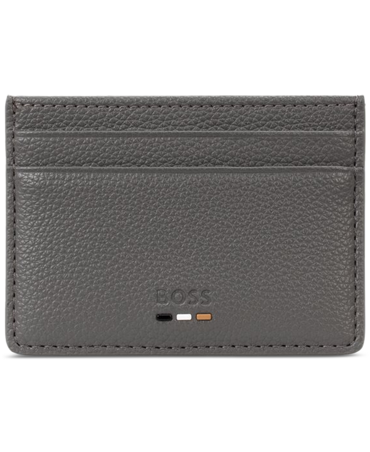 Click here for Hugo Boss Mens Textured Card Holder - Gray prices
