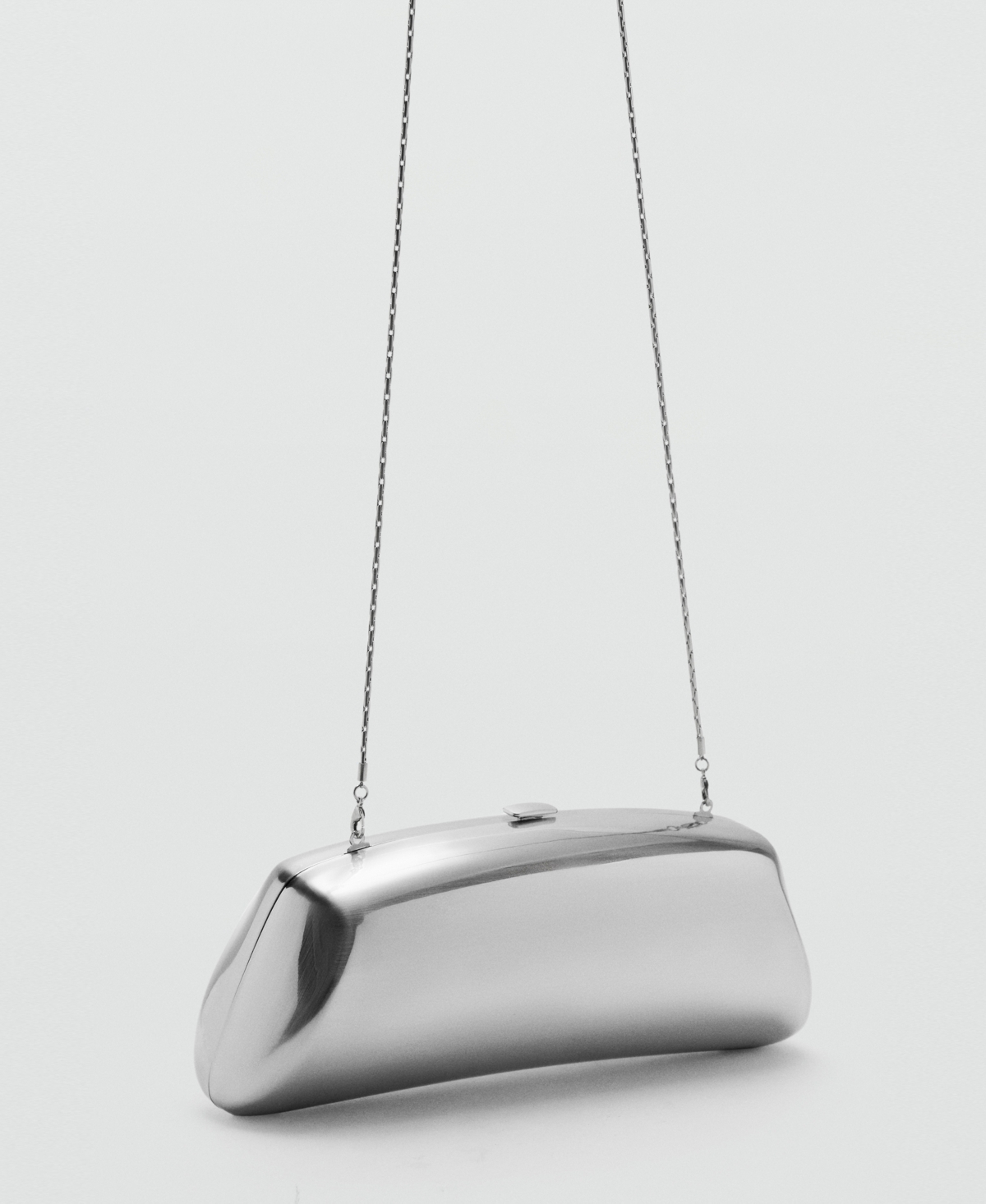 Click here for Mango Womens Metallic Clutch Bag - Silver prices