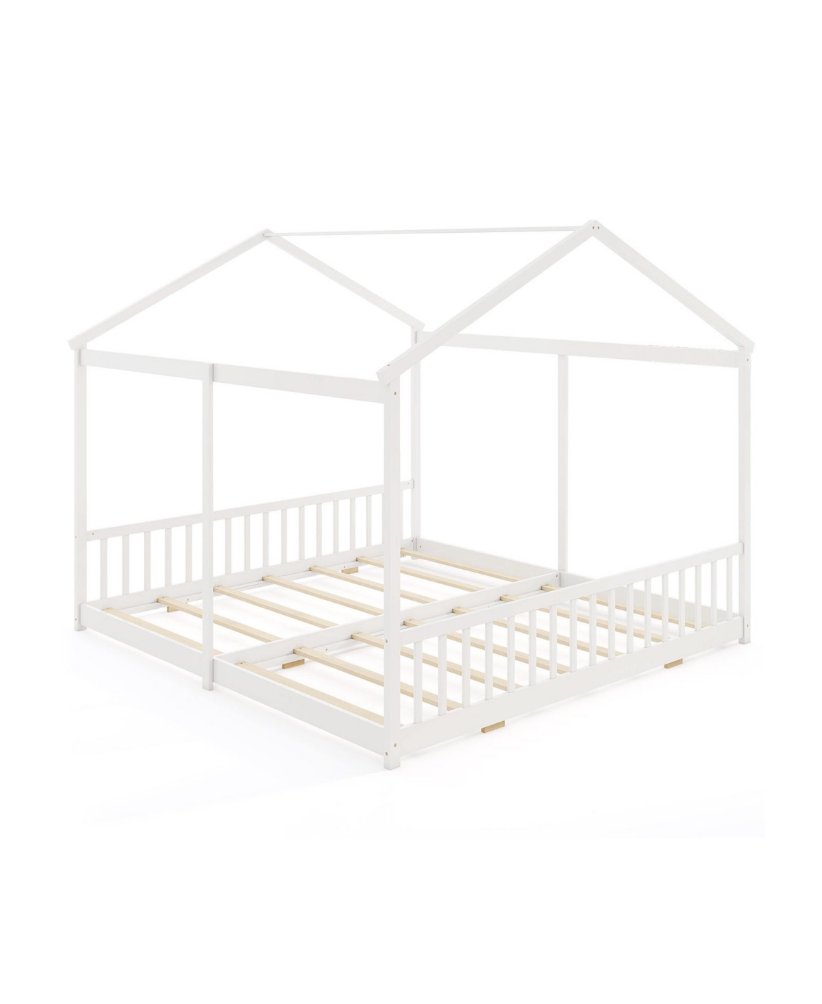 Click here for Sugift Double Floor Bed for Twins House Beds with... prices