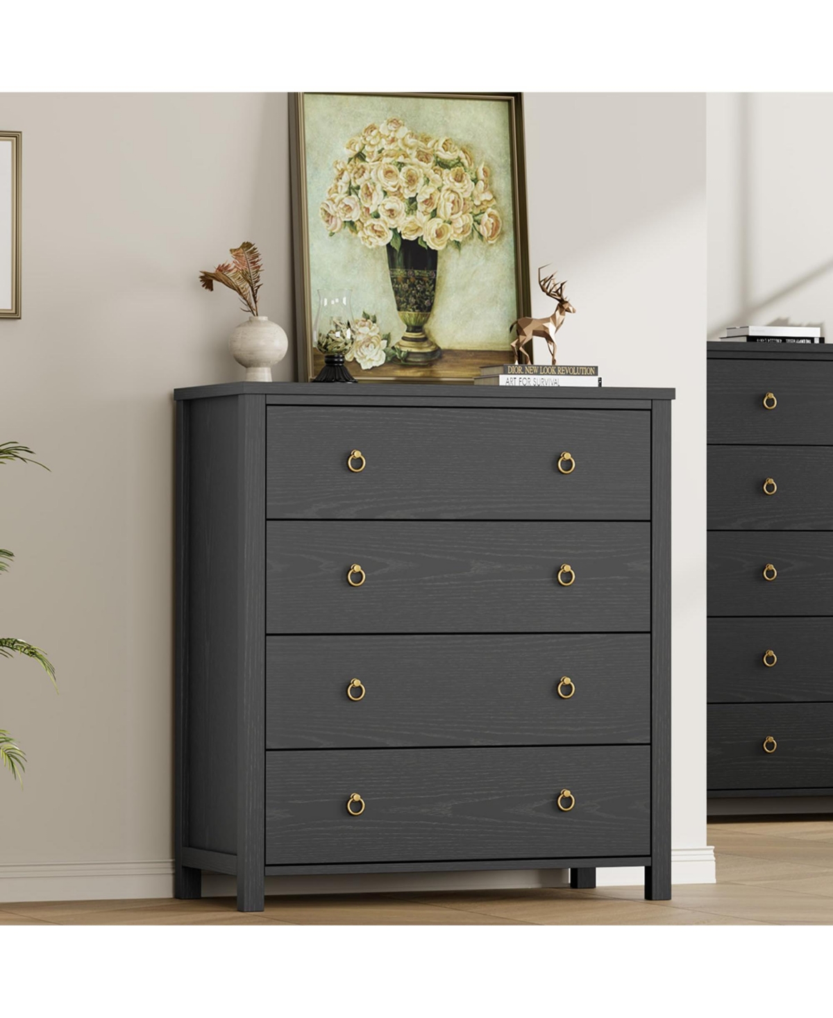 Click here for gaomon 4 Drawer Modern Dresser Tall Wooden Storage... prices