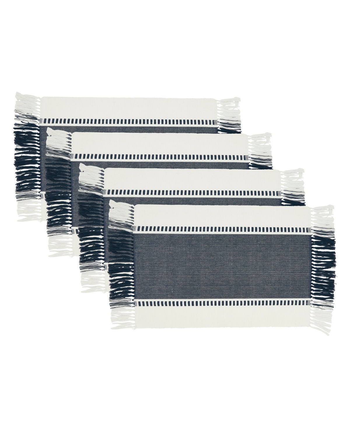 Click here for Saro Lifestyle Tassel Trimmed Stripe Placemats  Se... prices