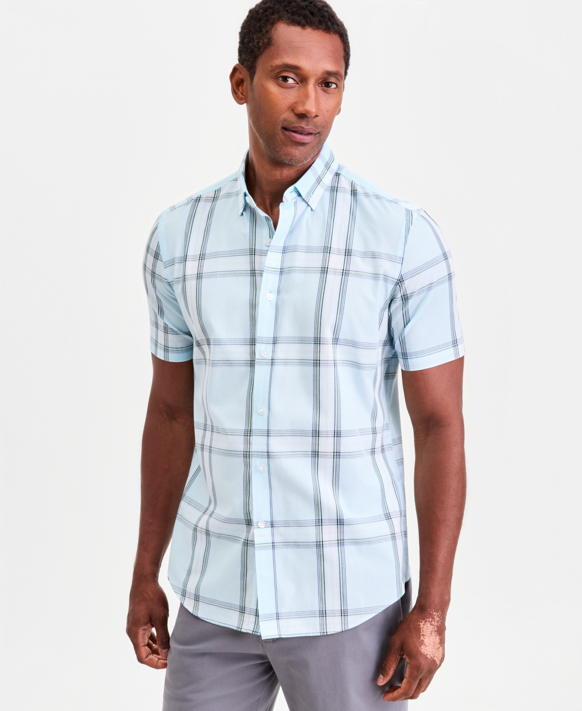 Click here for Club Room Mens Printed Short-Sleeve Shirt  Macys E... prices