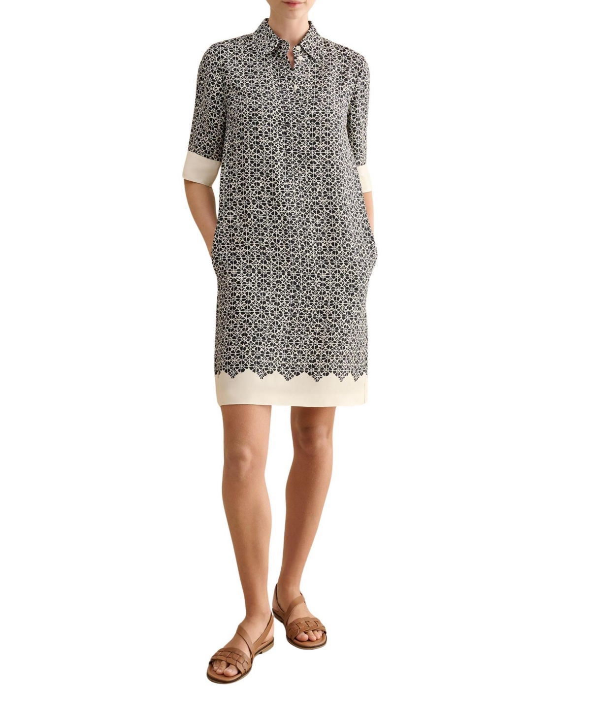 Click here for Hobbs London Womens Marciella 3/4 Sleeve Printed M... prices
