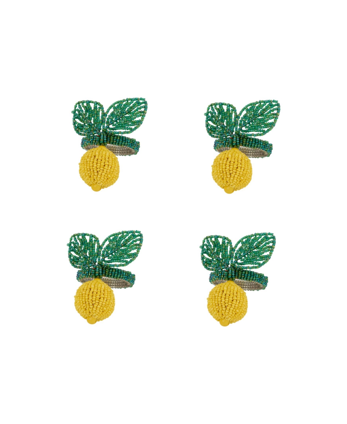 Click here for Design Imports Lemon Beaded Napkin Ring  Set of 4... prices