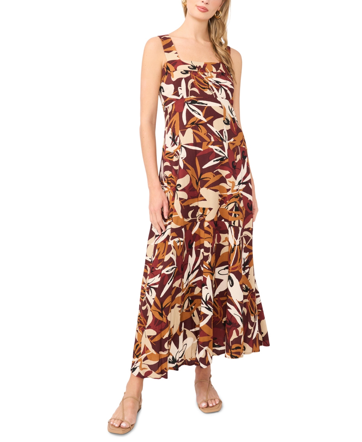 Click here for Vince Camuto Womens Printed Square Neck Maxi Dress... prices