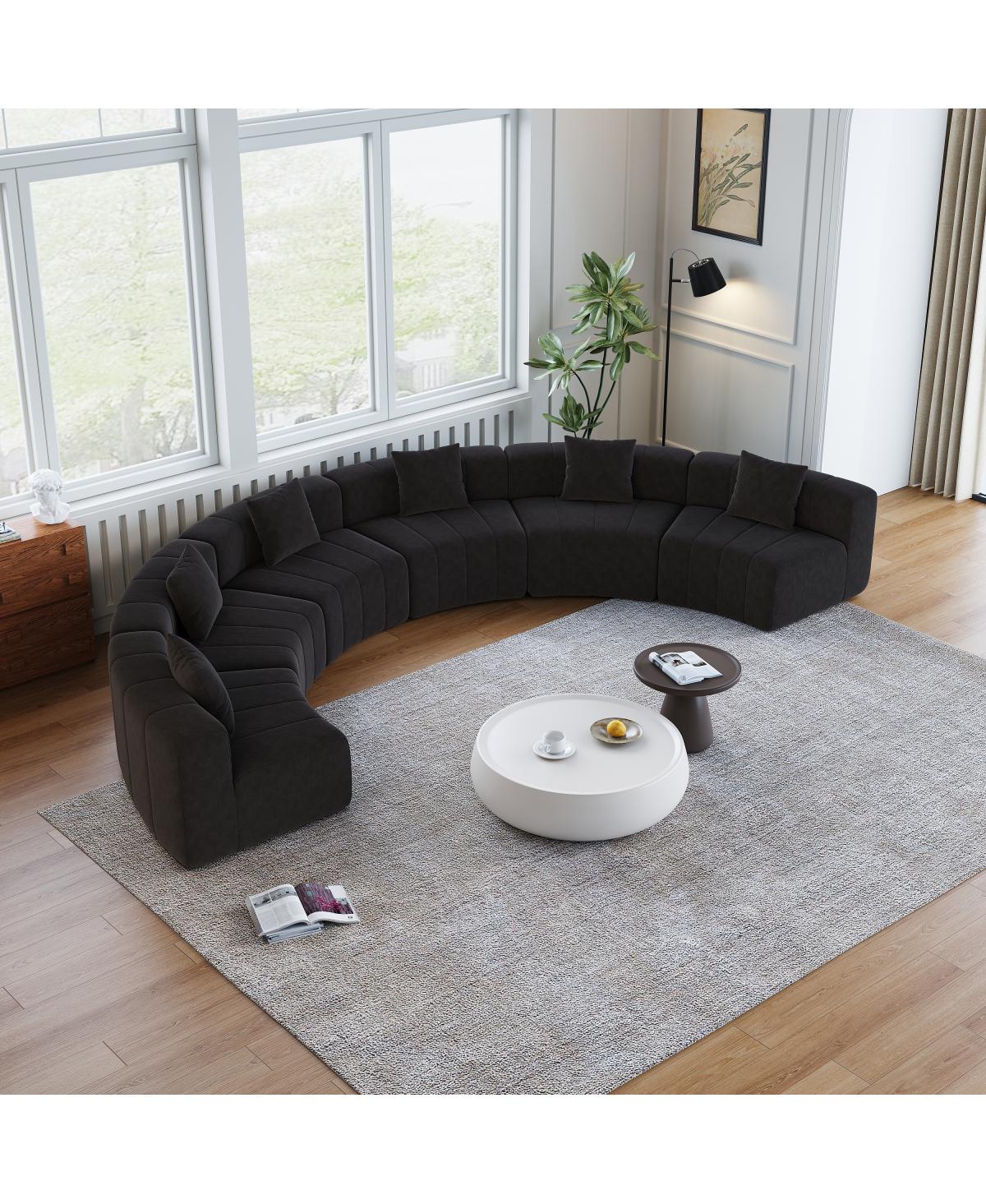 Click here for Streamdale Furniture Chenille curved sectional sof... prices