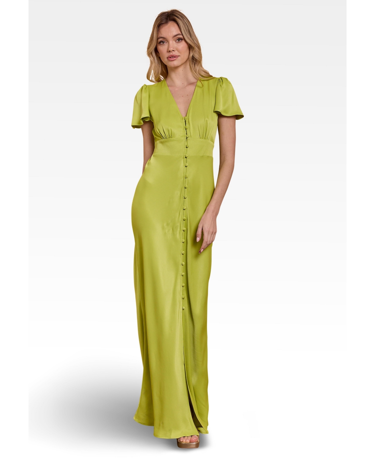 Click here for Maids to Measure Womens Chelsea Satin V-Neck Bride... prices