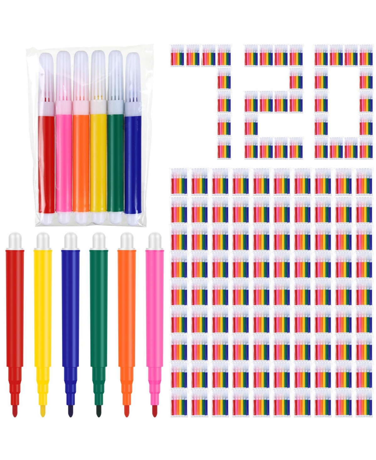 Click here for Gnuadz Mini Markers Bulk Colored Pen Vibrant Porta... prices