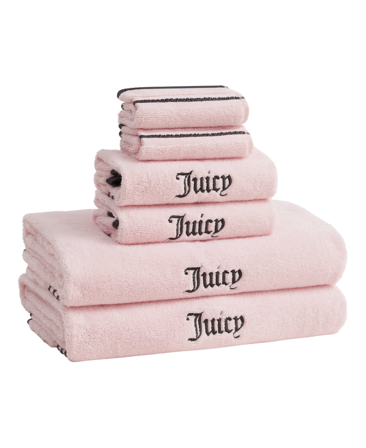 Click here for Juicy Couture Neon Border Cotton 6-Pc. Bath Towel... prices