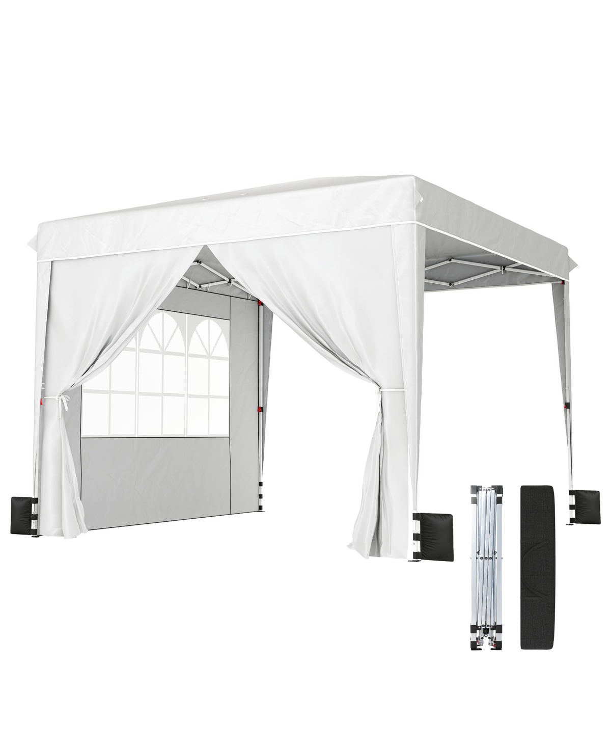 Click here for Outsunny 10 x 10 ft Pop Up Canopy Tent with Sides... prices