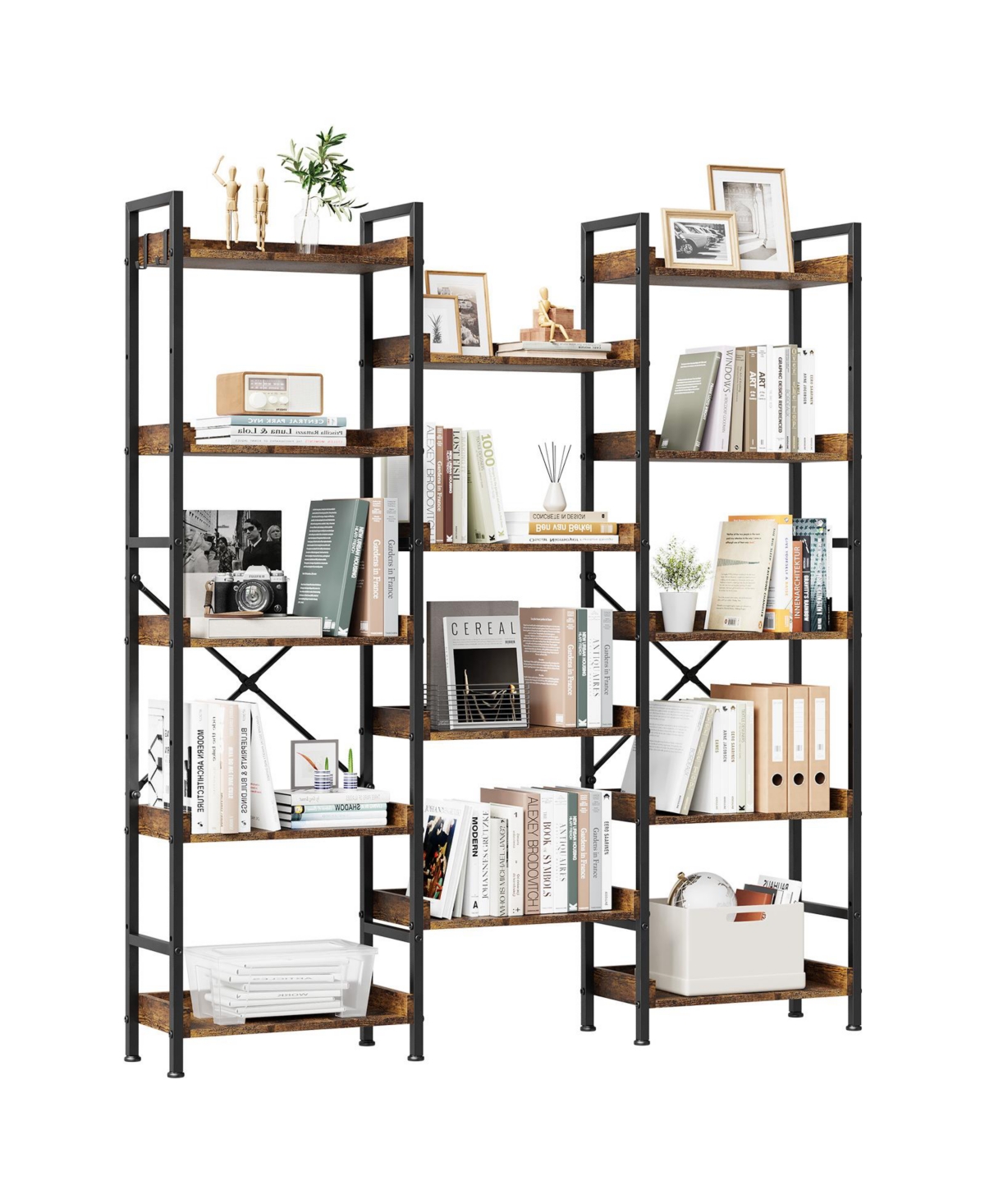 Click here for gaomon Spacious 5-Tier Industrial Bookshelf - Wide... prices