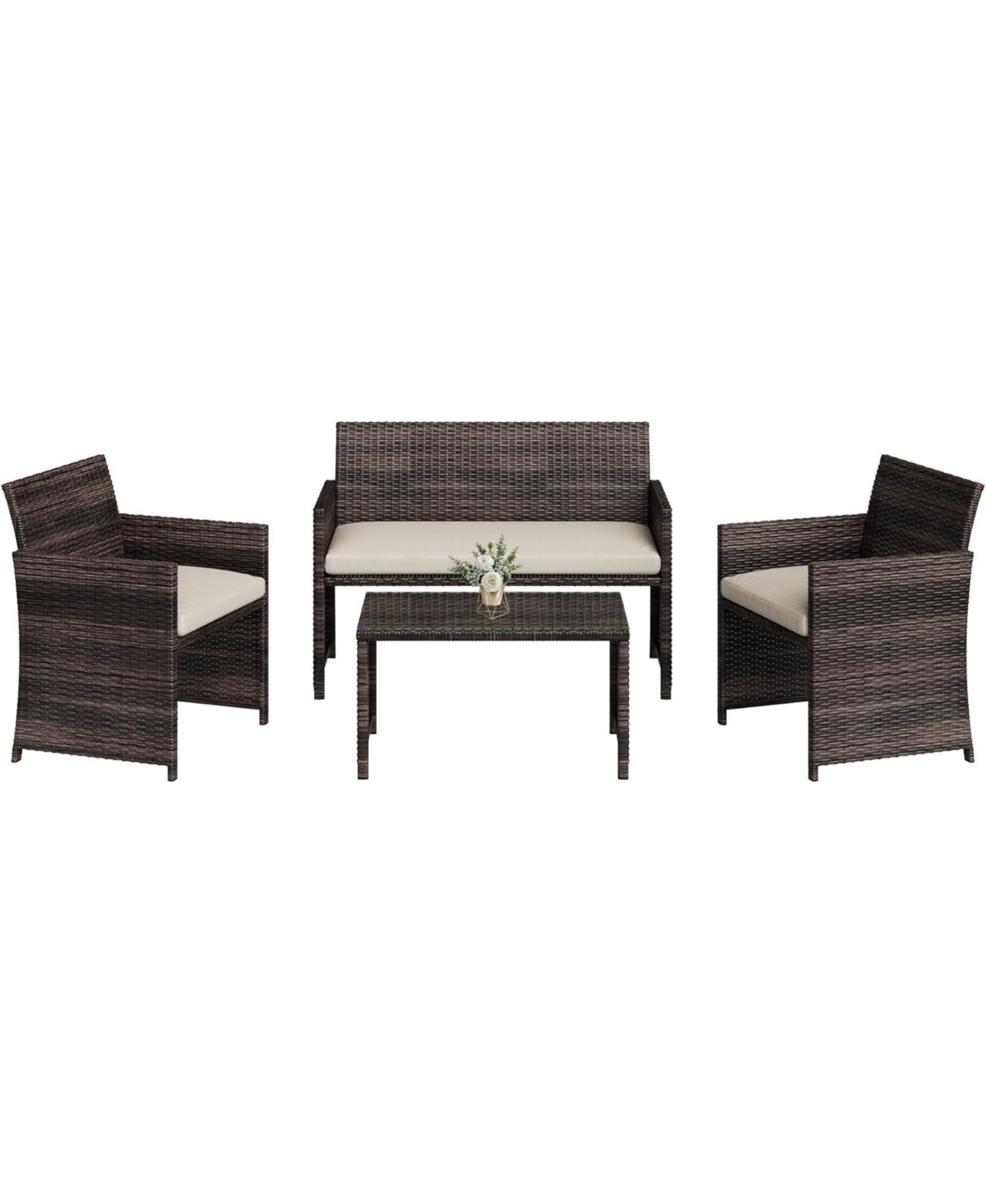 Click here for GarveeLife 4-Piece Outdoor Patio Furniture Set  Pe... prices