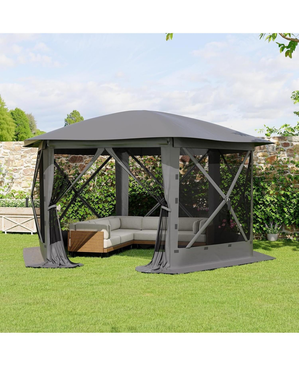 Click here for gaomon 13FT Pop Up Gazebo Tent with 6 Removable Wi... prices