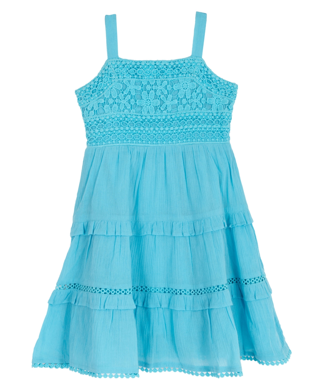 Click here for Rare Editions Girls 2T-6X Crochet To Gauze Tiered... prices