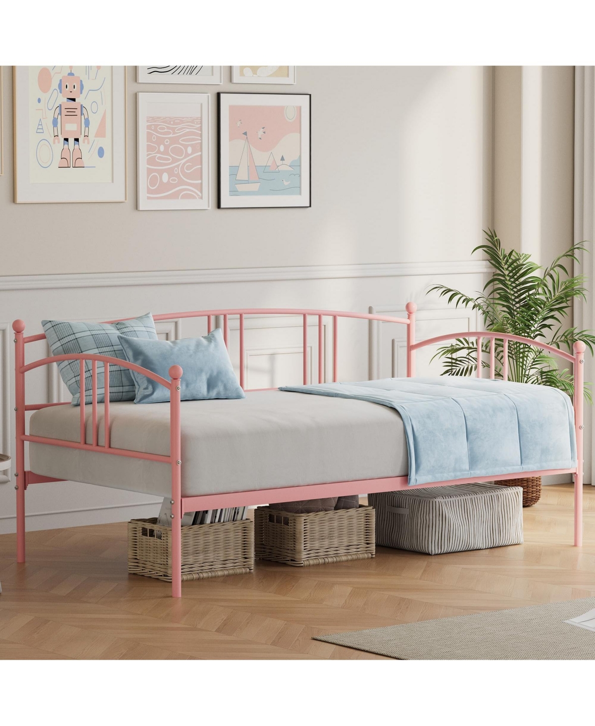 Click here for homfan Twin Metal Daybed Frame with Steel Slat Sup... prices