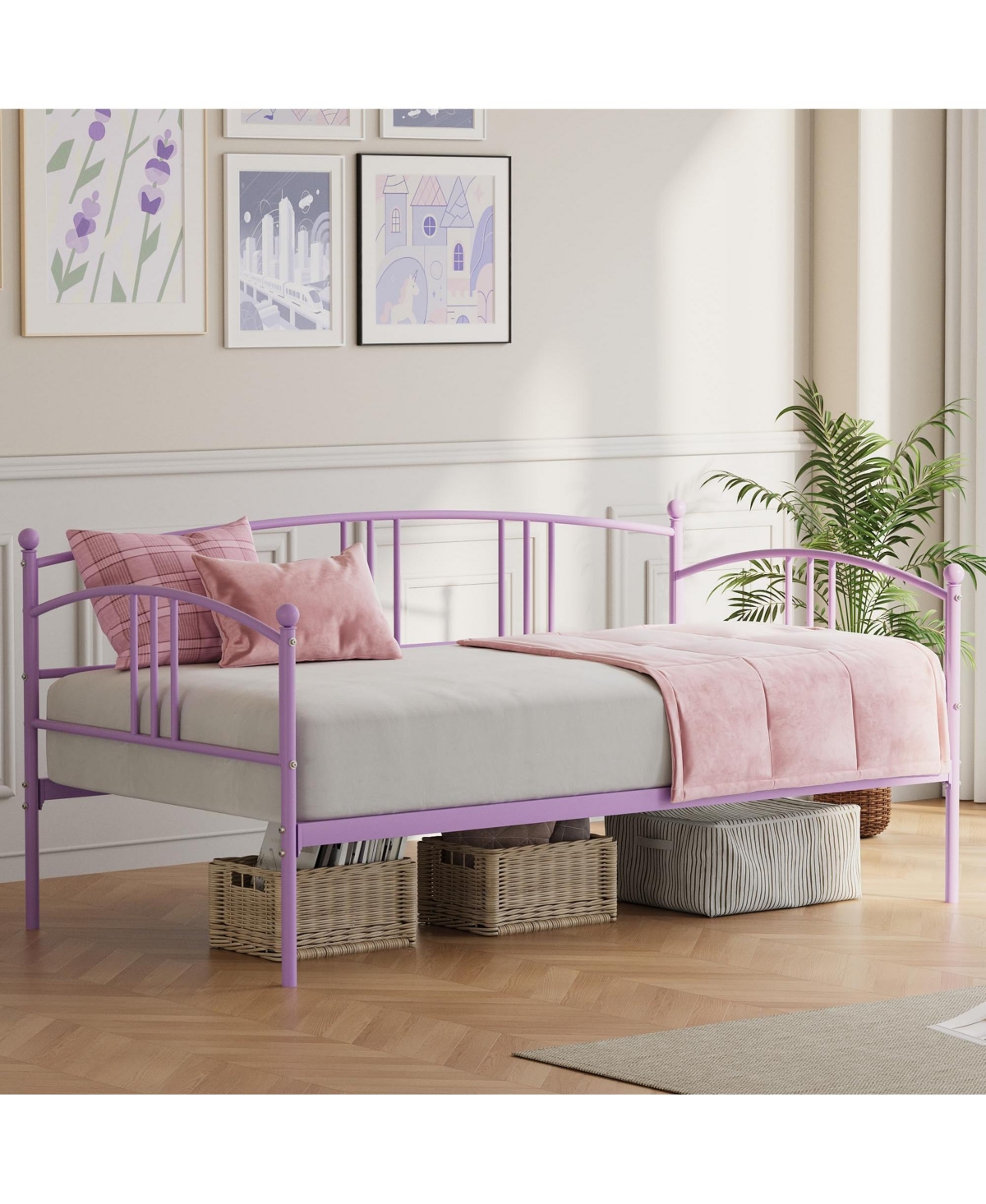 Click here for homfan Twin Metal Daybed Frame with Steel Slat Sup... prices