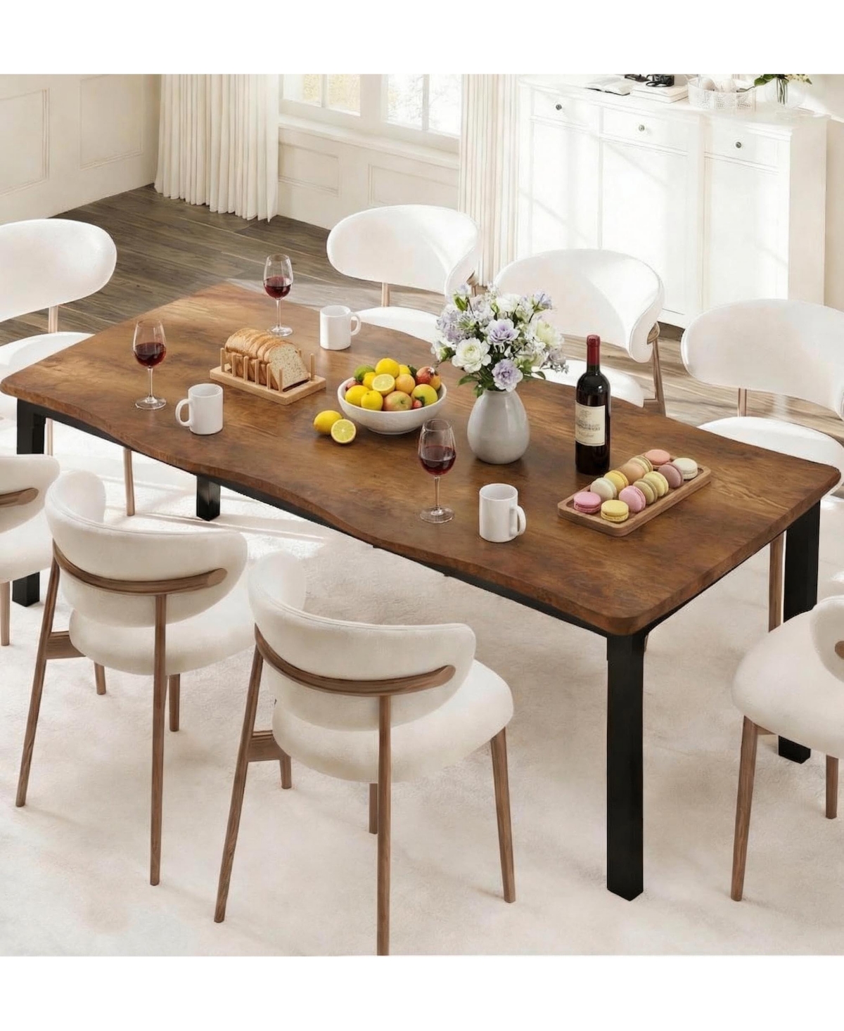 Click here for homfan Rectangular Dining Table for 6-8  Kitchen a... prices