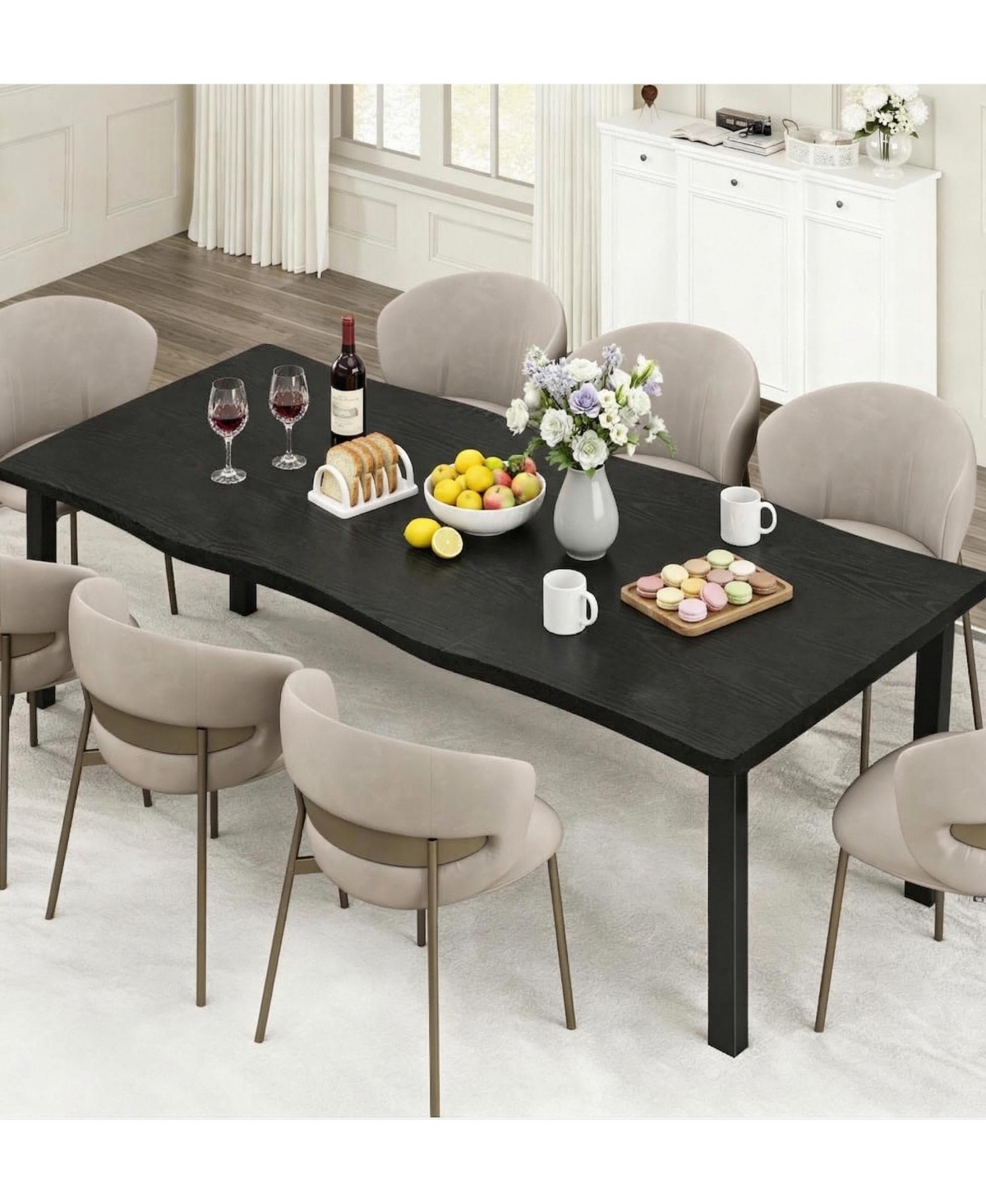 Click here for homfan Rectangular Dining Table for 6-8  Kitchen a... prices