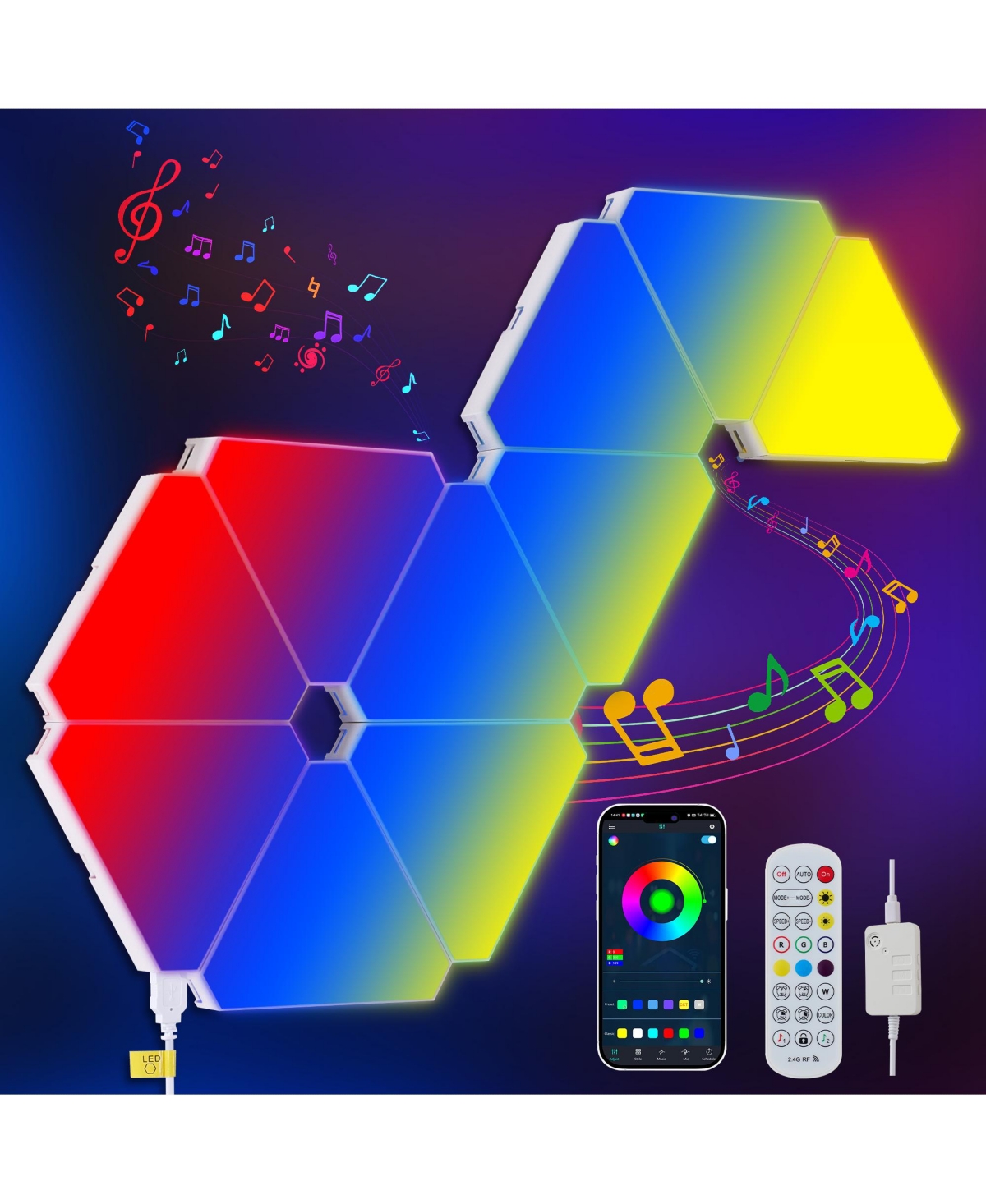 Click here for Busdays Triangular Led Lights 10 Rgb Wall Panels M... prices