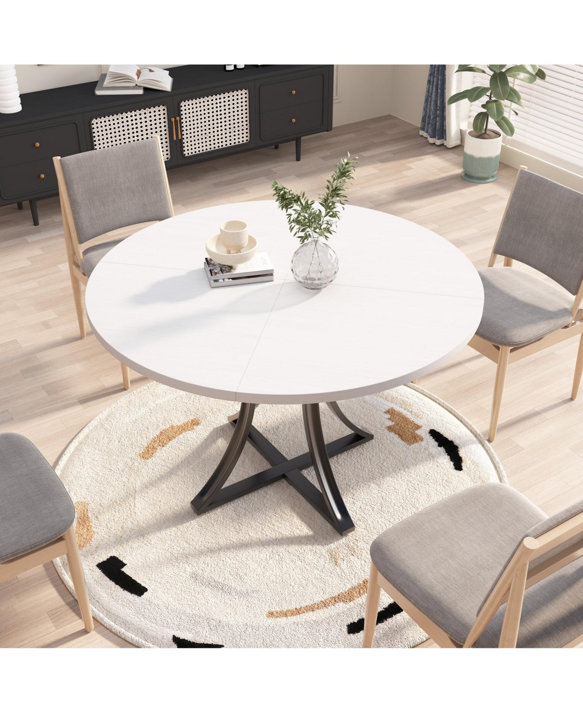 Click here for homfan 40 In Round Dining Table for 4  Modern Farm... prices