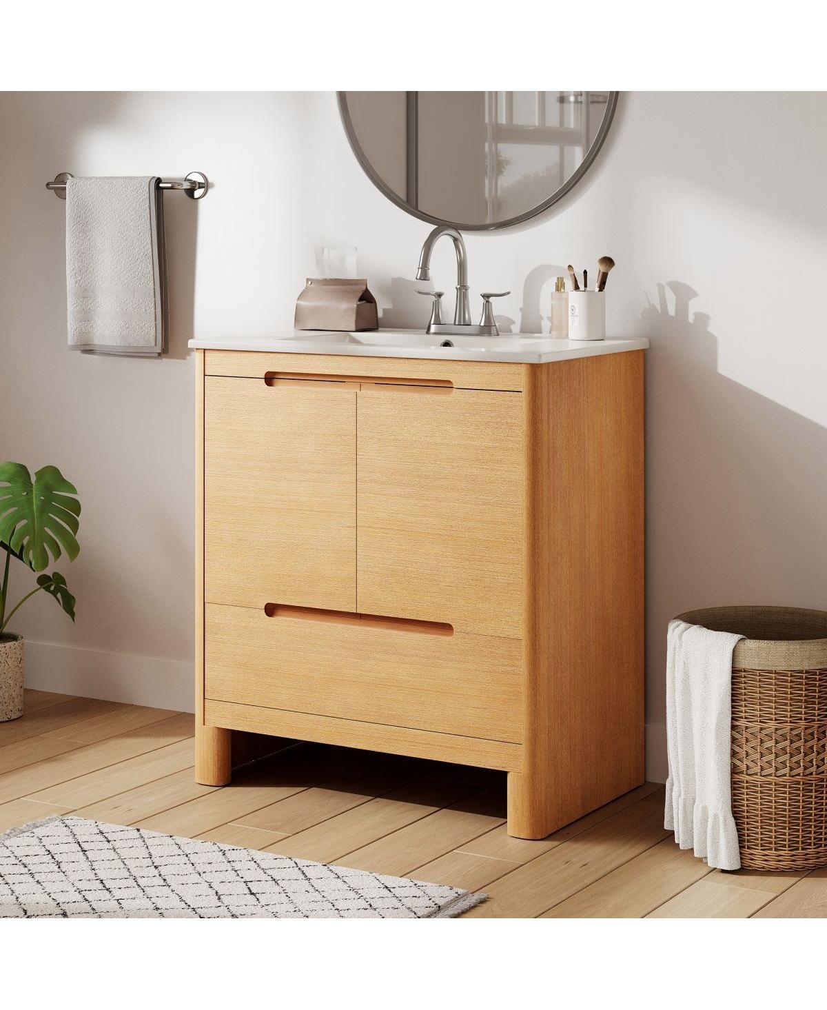 Click here for Thirtypeachy 30.1 Softened Modern Wood Grain Vanit... prices