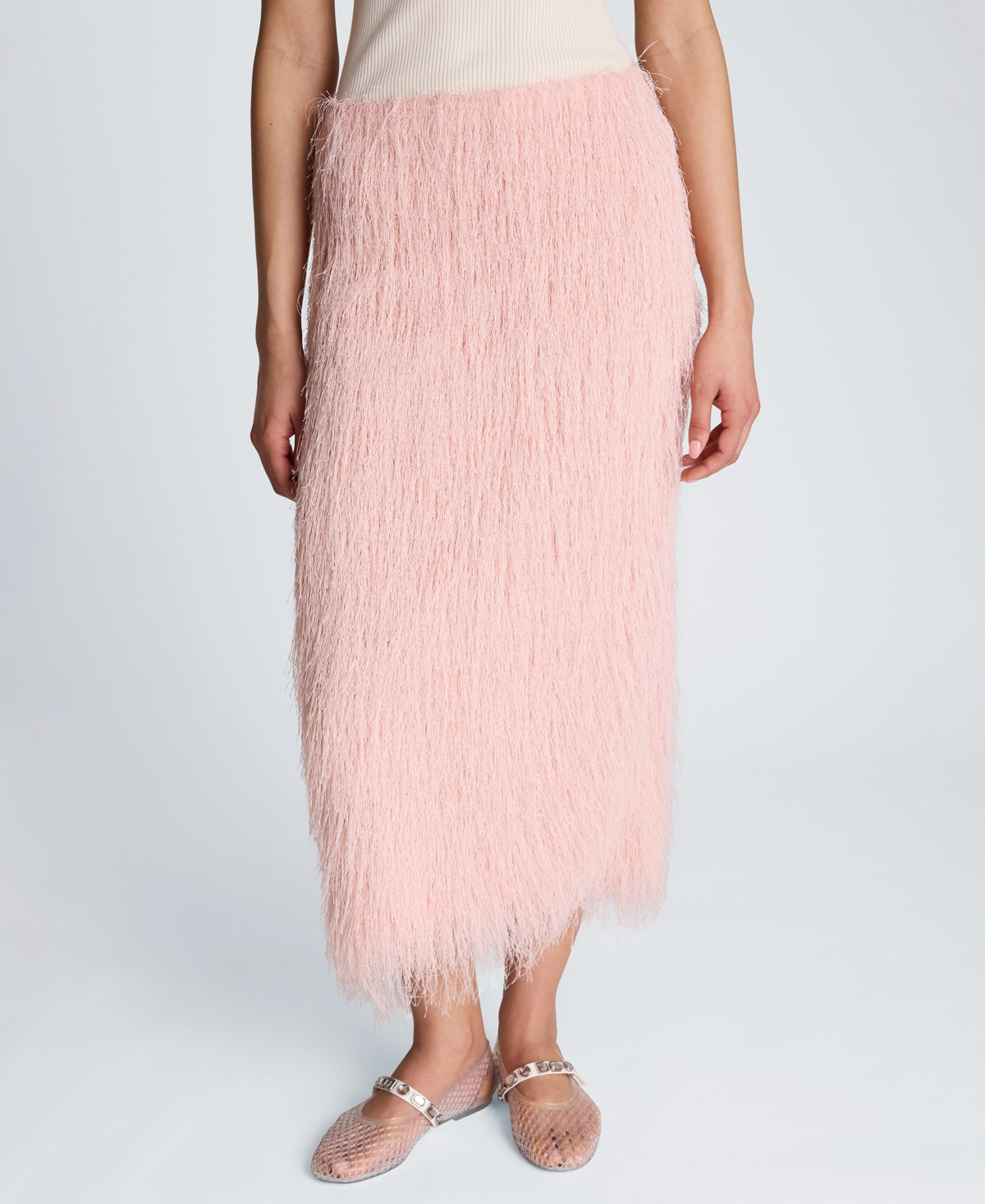 Click here for Kenneth Cole Womens Pull-On Midi Skirt - Pink Vapo... prices