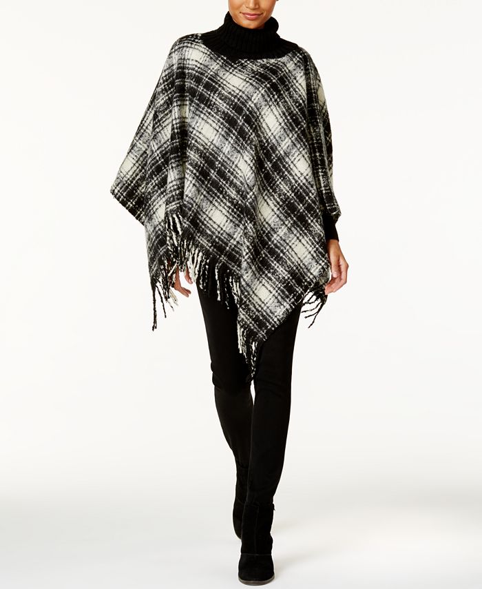 Lauren Ralph Lauren Tartan Triangle Poncho - Macy's