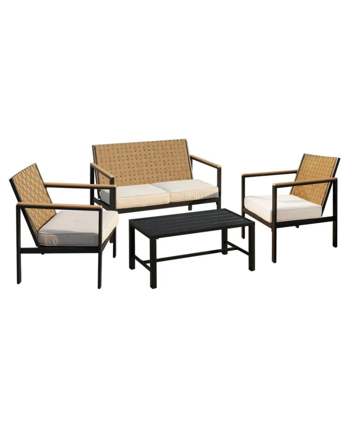 Click here for Yiortwo 4 Piece Metal Patio Furniture Set Outdoor... prices