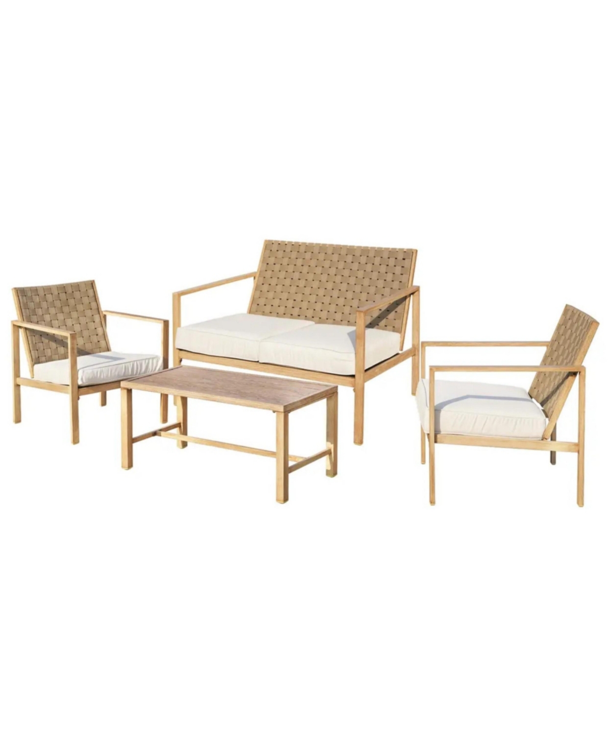 Click here for Yiortwo 4 Piece Metal Patio Furniture Set Outdoor... prices