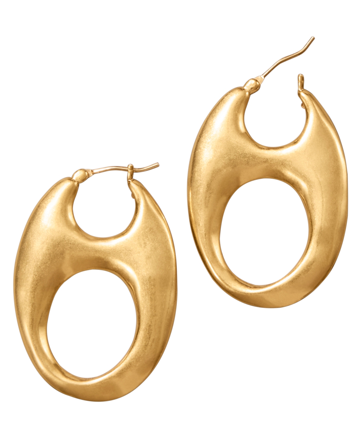 Click here for Donna Karan 24k Gold-Plated Mariner Drama Hoop Ear... prices