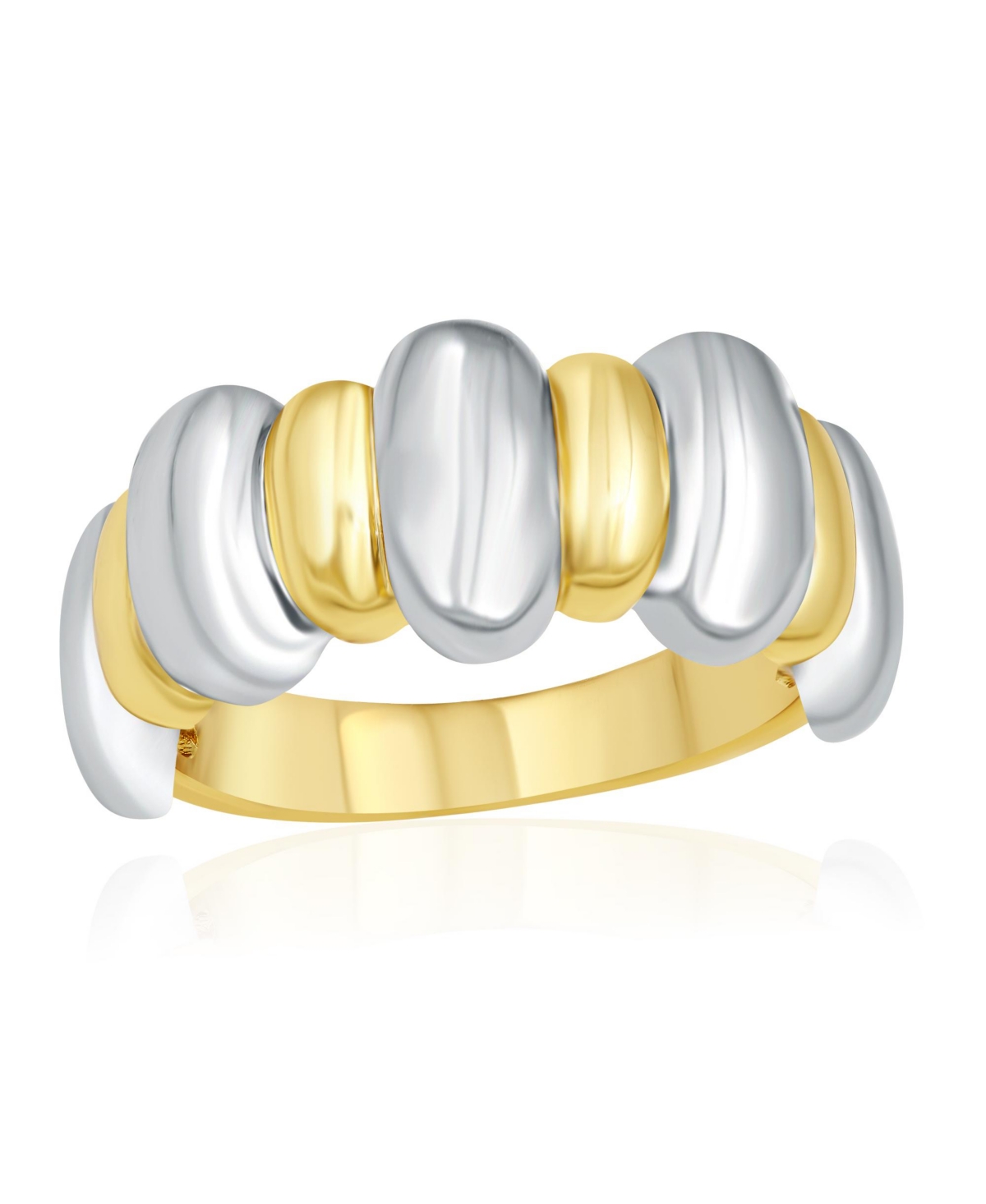 Click here for Simona Unique Alternating Polished Two-Tone Lined... prices