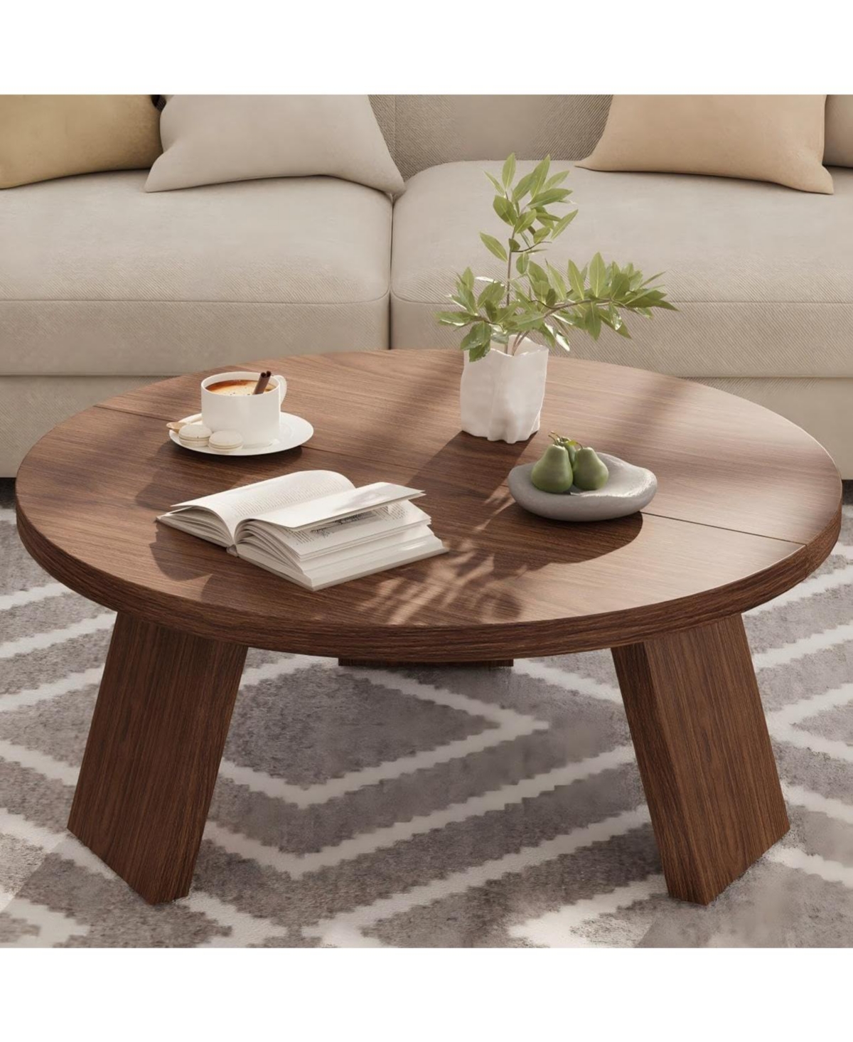 Click here for gaomon 33.5 Round Coffee Table  Modern Circle Cent... prices