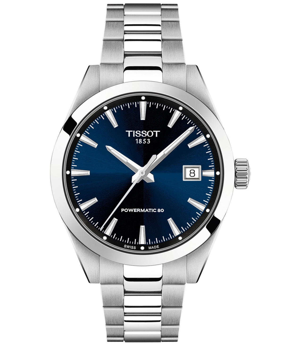 Click here for Tissot Mens Round Silver Stainless Steel Watch 38m... prices