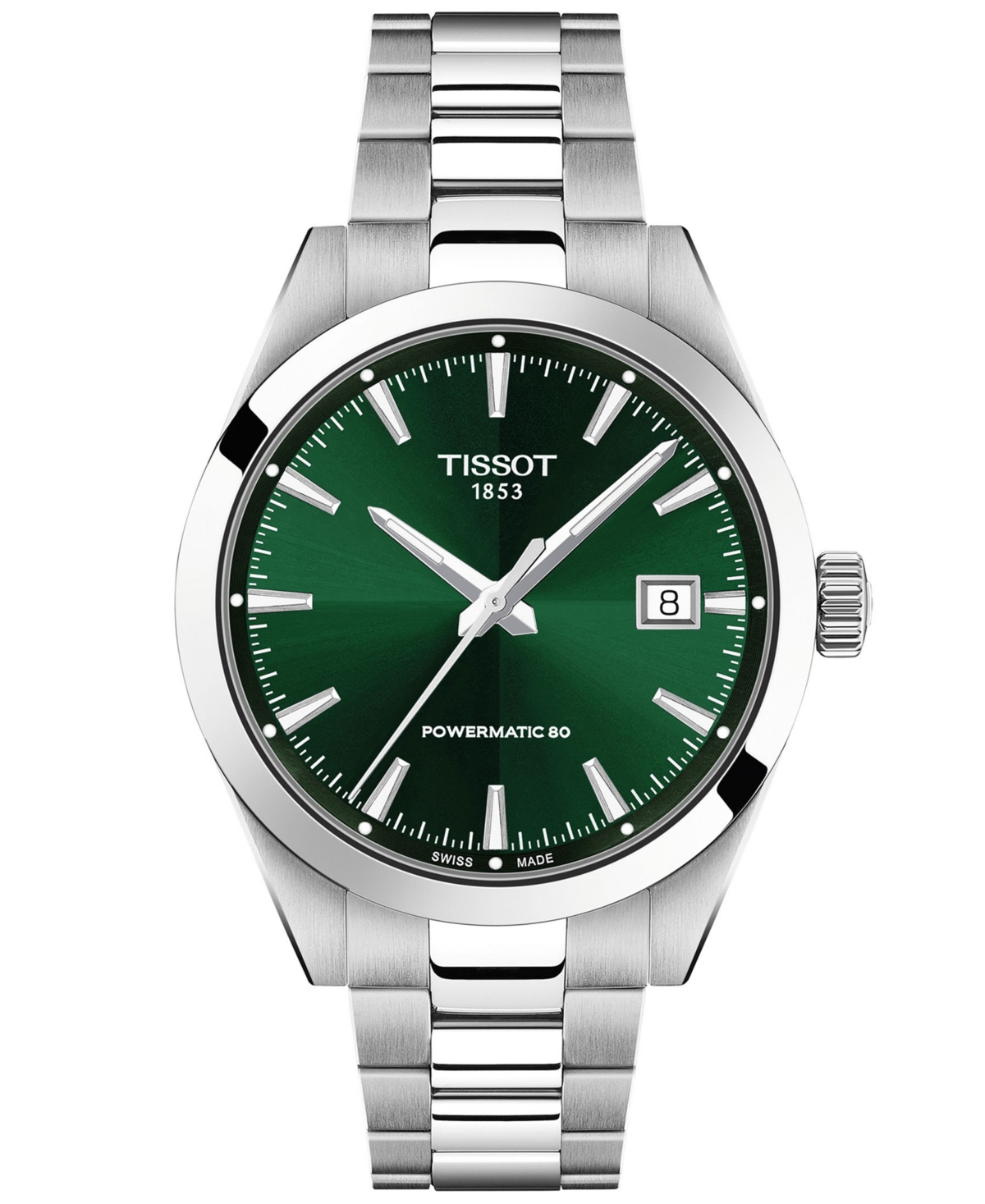 Click here for Tissot Mens Round Silver Stainless Steel Watch 38m... prices
