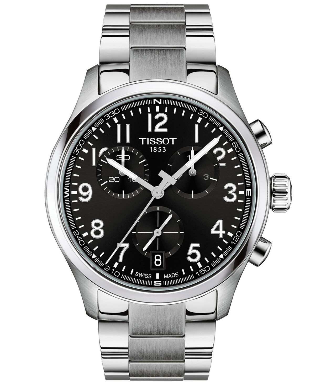 Click here for Tissot Mens Round Silver Stainless Steel Watch 42m... prices