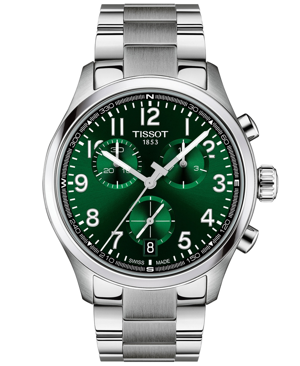 Click here for Tissot Mens Round Silver Stainless Steel Watch 42m... prices