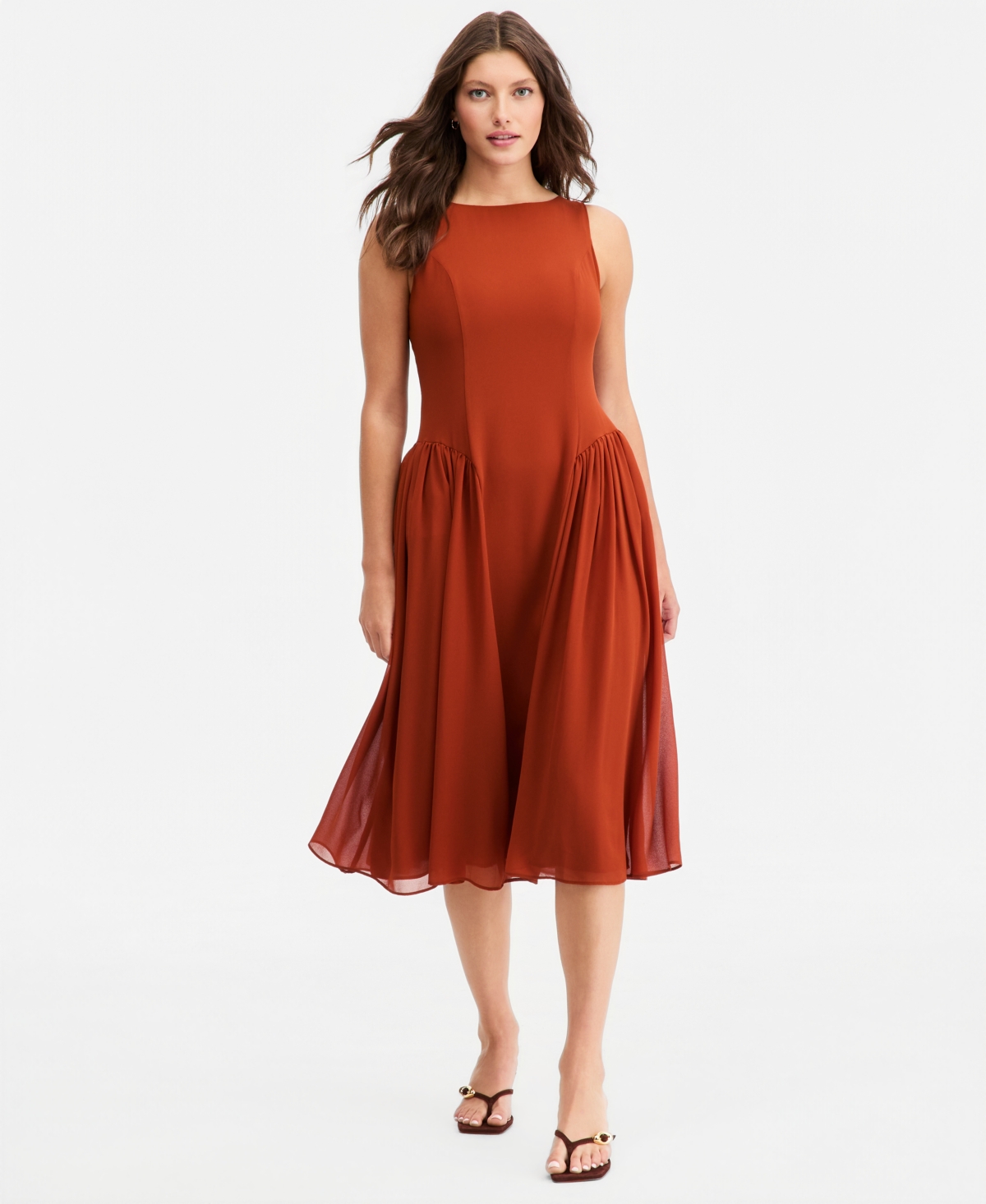 Click here for On 34th Womens Drop-Waist Midi Dress  Macys Exclus... prices
