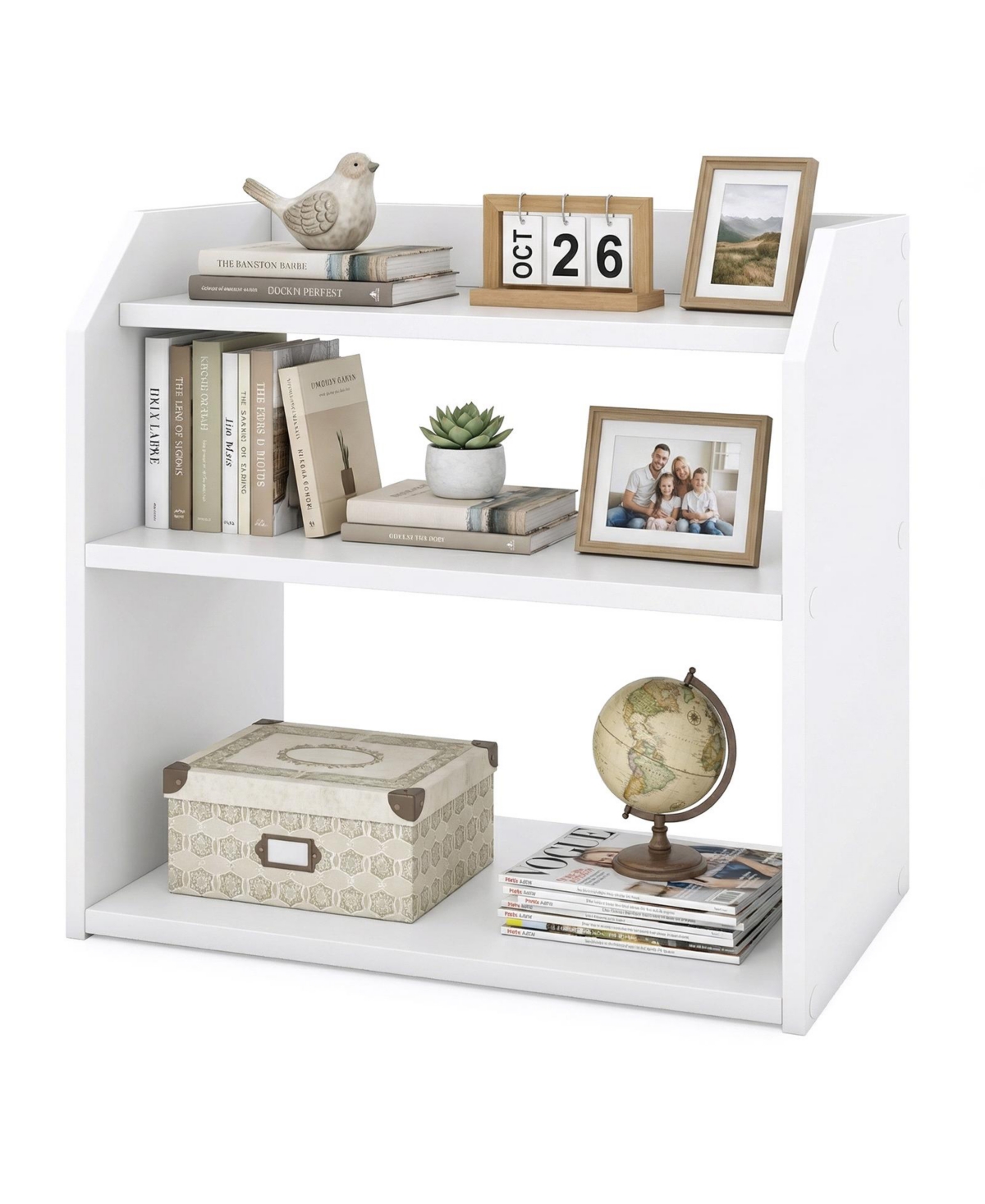 Click here for Gymax 3-Tier Desktop Bookshelf with Raised Top Gua... prices