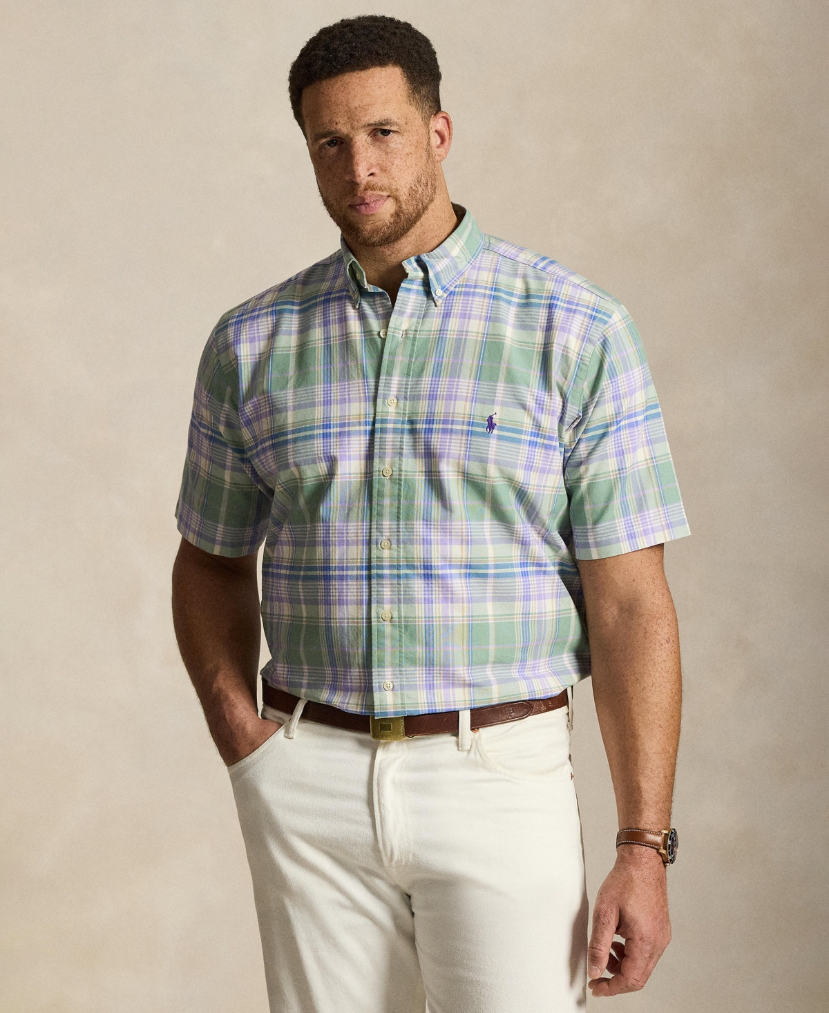 Click here for Polo Ralph Lauren Mens Plaid Oxford Shirt - 7286A... prices