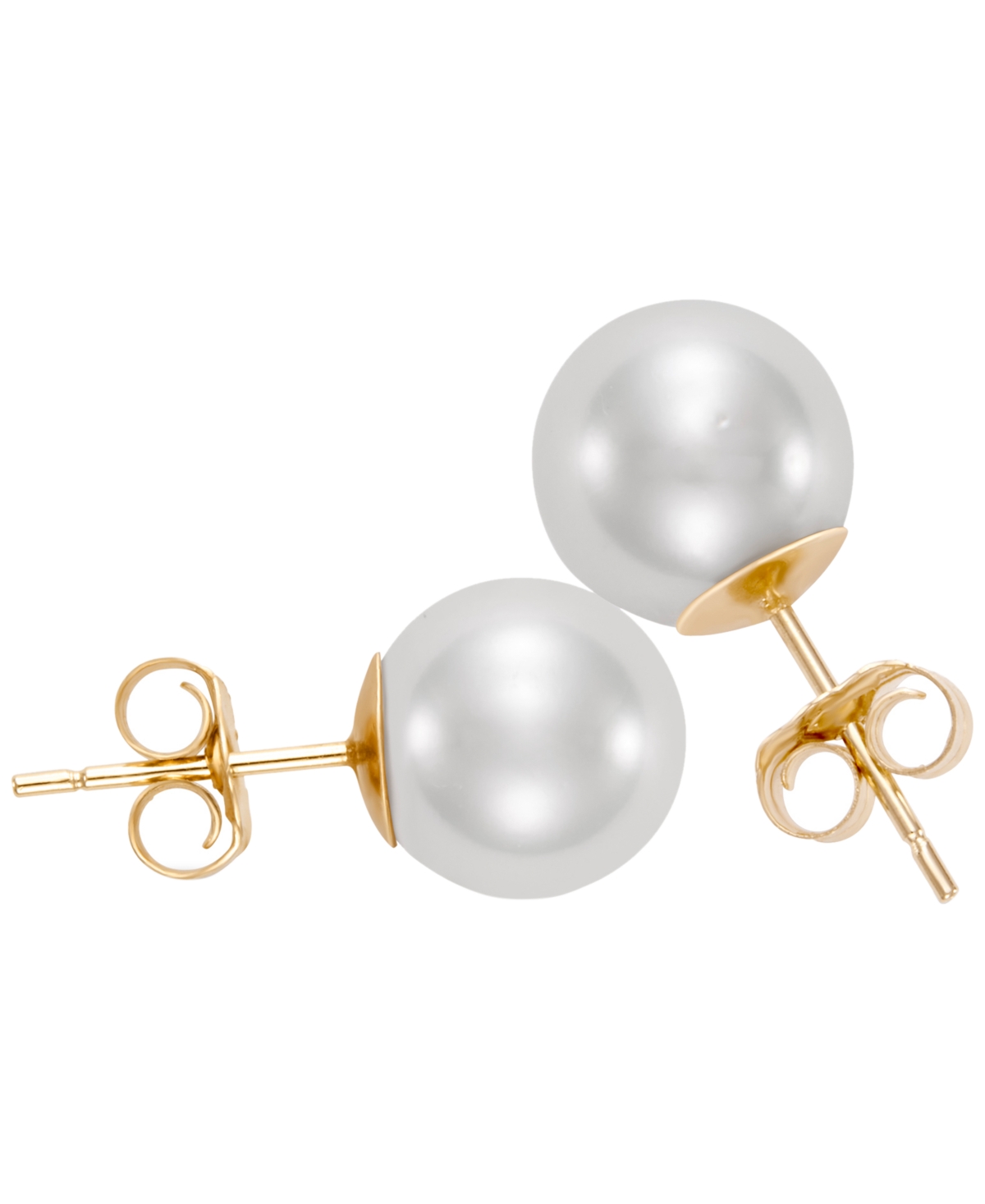 Click here for Macys Akoya Pearl (8-8.5mm) Stud Earrings in 14k Y... prices